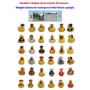 Rubber Duck Patriotic Stars & Stripes, Waddlers Brand American Patriotic Rubber Ducks That Race Upright July 4th Rubber Duck Race. Kids Bath Toy Birthday Party & Baby Shower Gift
