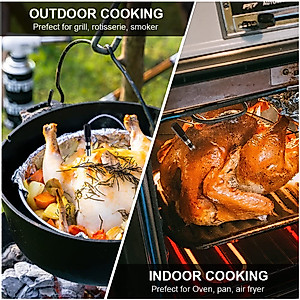 Smart Meat Thermometer Wireless, ASOFTY 200FT Digital Meat Thermomter for Cooking, BBQ Thermometer for Grilling Oven Smoker