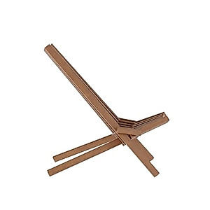 Flash Furniture Delia Commercial Indoor/Outdoor Wood Folding Chair, Low Profile Lounge for Patio, Porch, or Garden, Versatile Weather-Resistant Acacia Wood, Brown