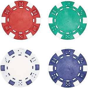 Okuna Outpost Professional Poker Chip Set for Casino Card Games (4 Colors, 100 Pieces)