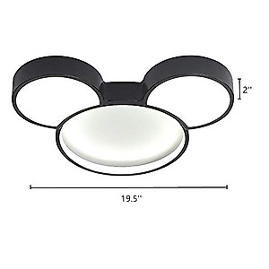 RUNNUP Creative Personality Acrylic Cartoon LED Ceiling Light Stepless Dimming Cute Flush Mount Light for Teen Toddler Boys Room, Nursery, Girls Kids Room, Bedroom, Kindergarten,A