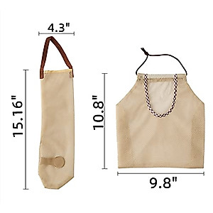 Reusable Grocery Bags Veggies Fruits Holder Counter Space Saver Net Storage Pouch for Onion Potato Garlic Pack 2