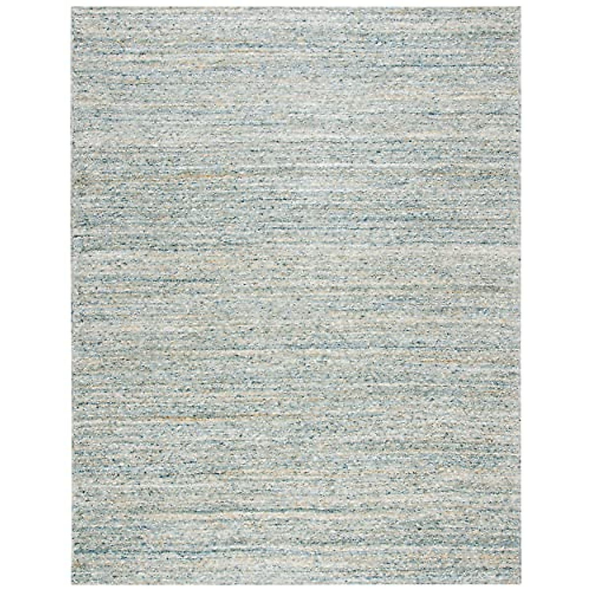 SAFAVIEH Himalaya Collection Area Rug - 8' x 10', Blue & Olive, Handmade Wool, Ideal for High Traffic Areas in Living Room, Bedroom (HIM413M)