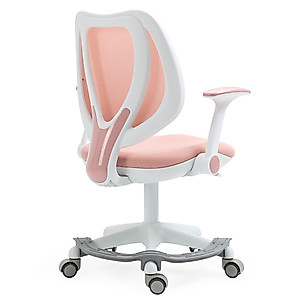 Villeston Cute Kids Desk Chair - Computer Study Reading Office Swivel Chairs for Boys Girls Teens with Adjustable Armrests and Footrest Pink