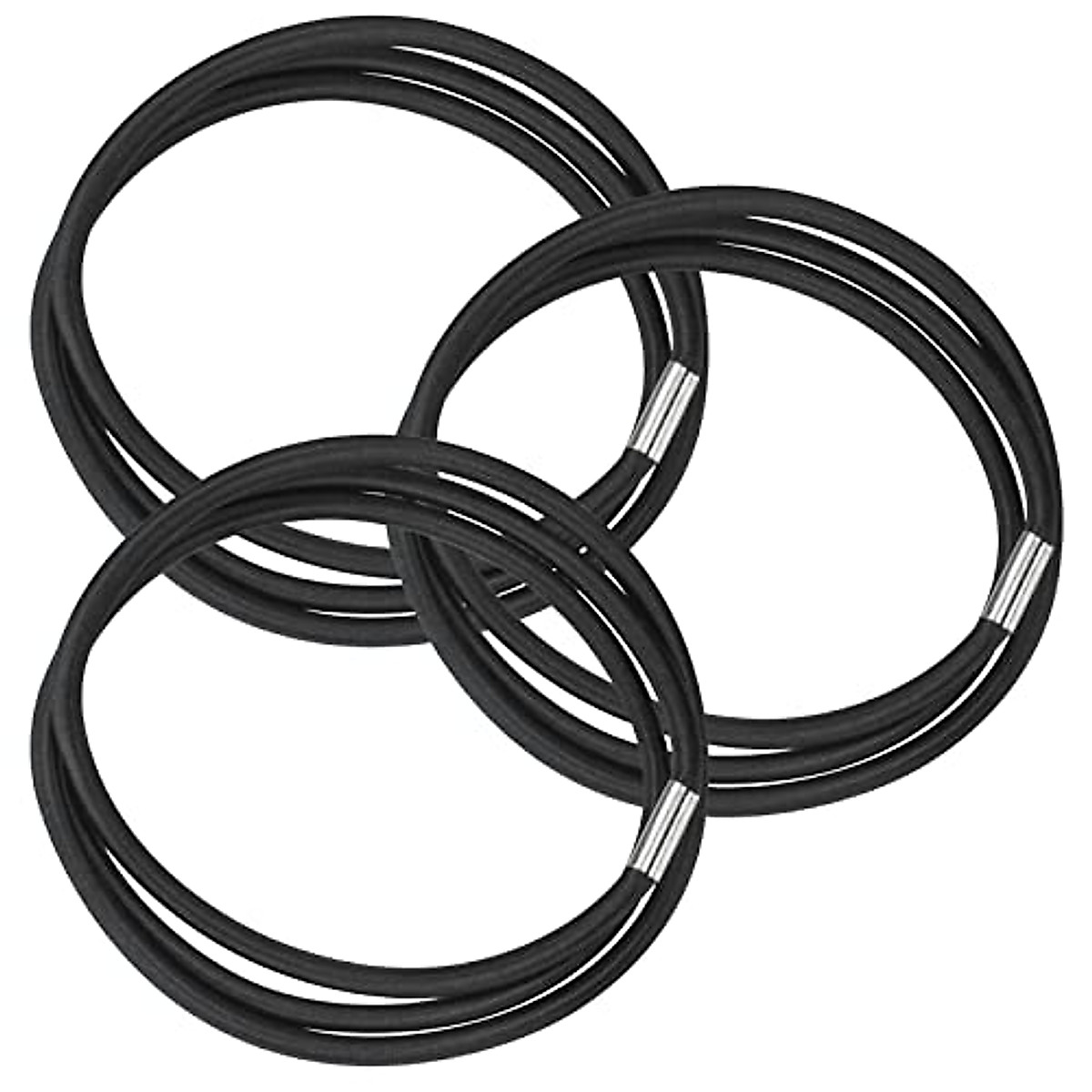 3 Pack Trash Can Bands Garbage Bag Elastic Bands Durable Rubber Band Fit 13-30 Gallon Garbage Cans Elastic Rubber Bands for Garbage Bag, Waste Bins, Litter Box (Black,Small(13-30gal))