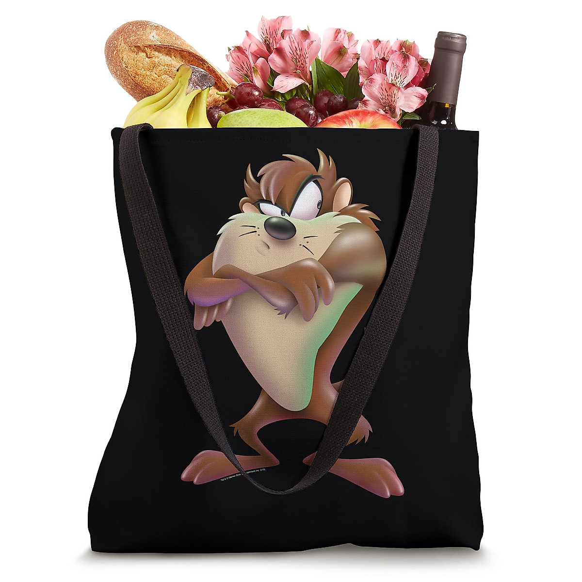 Looney Tunes Tazmanian Devil Airbrushed Tote Bag