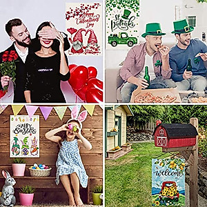 Seasonal Garden Flags Set of 12 Spring Summer Garden Flags 12x18 Double Sided 4th of July Garden Flag Patriotic Small Yard Flag Burlap Holiday Garden Flag Farmhouse Welcome Garden Flags for Outside