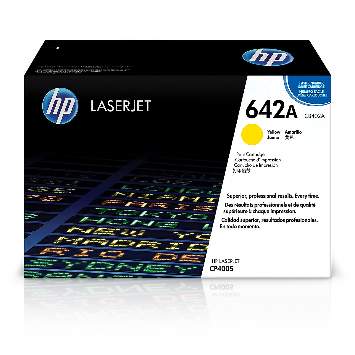 Original HP 642A Yellow Toner Cartridge | Works with HP Color LaserJet CP4005 Series | CB402A