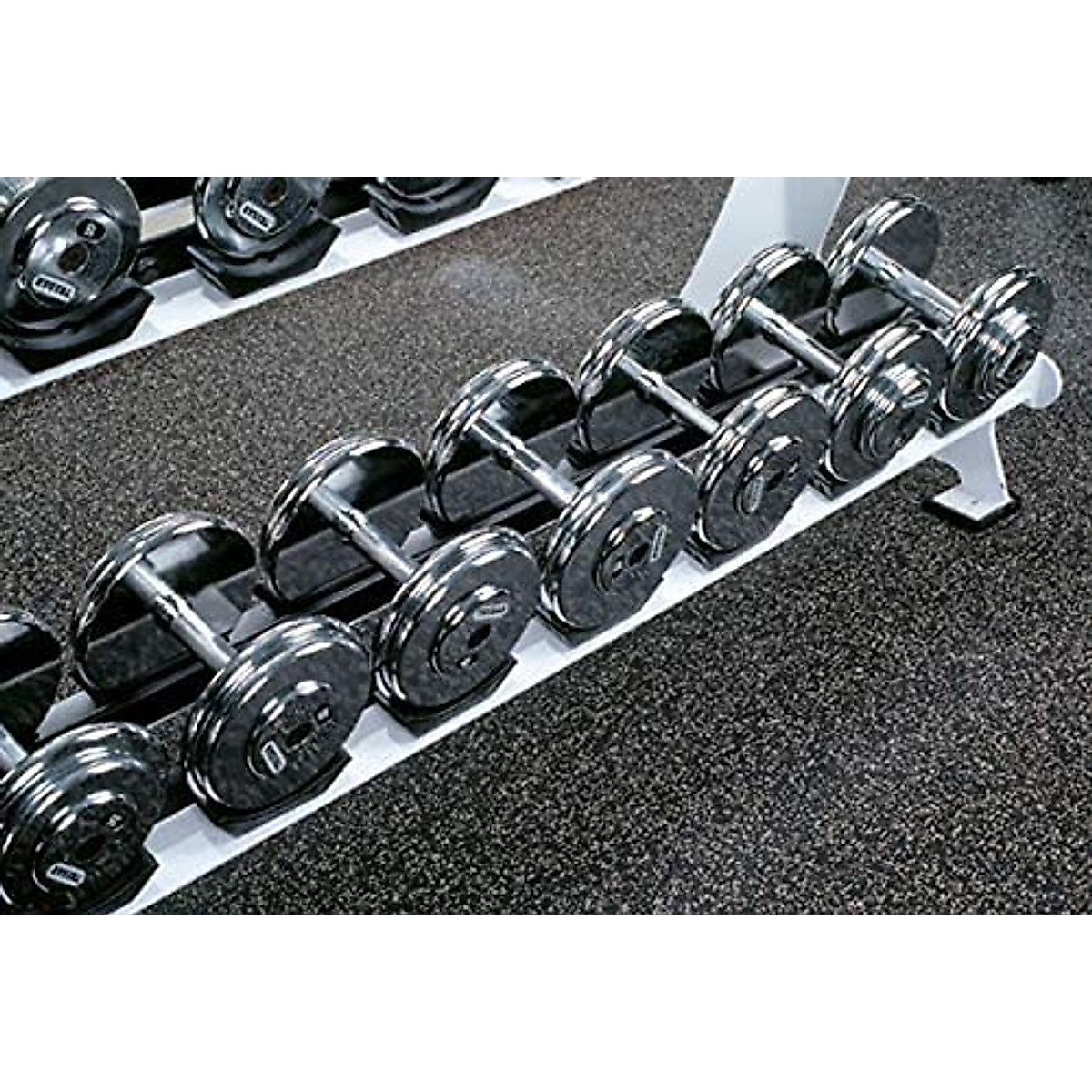 American Floor Mats 3/8in (9mm) Thick Solid Black 4' x 8' Heavy Duty Rubber Rolls, Protective Exercise Mats, Home Gym Rubber Flooring