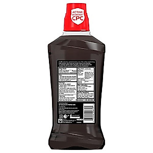 Colgate Total Ultra Fresh Mouthwash, Peppermint & Charcoal, 1 Liter (Pack of 6)