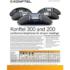 Konftel 300Wx Wireless Conference Phone w/Analog DECT Base Station + Sandisk 16GB Card to Record Calls + Belkin PowerStrip and More - Double Conference Room Bundle