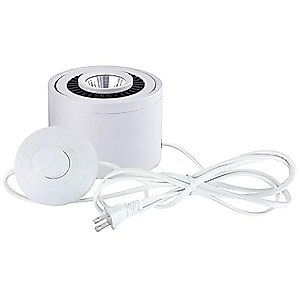 STGLIGHTING LED Accent Uplight with White Foot Switch Portable Spot Light 7W LED Barrel Type Spotlight Decorative Light Backlight Leaning for Loft Gallery Exhibition Spotlight