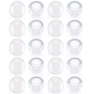 Bluecell 10 Pairs Small Clear color Silicone Replacement Ear Buds Tips for Audio-Technica Skullcandy Monster Sony Ultimate Ears Sharp Sennheiser Plantronics TDK Phillips Panasonic Denon Griffin JVC