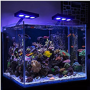 hipargero Aquarium Light –3rd Generation A029 Aquarium LED Light 30 Watts Saltwater Light with Touch Control, 5W LED Chips for Coral Reef Nano Fish Tank Marine Tanks with Timer & Screen