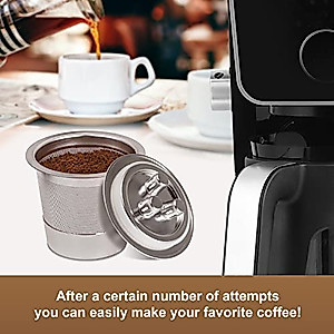 Reusable Pods for Ninja Dual Brew Coffee Maker, Stainless Steel Reusable K Pod Permanent K Cups Filters Coffee Accessories Compatible with Ninja Coffee Maker Filter Ninja CFP201&CFP301 DualBrew