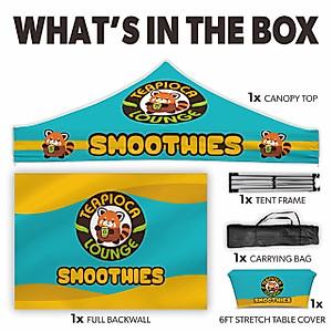 LookOurWay Custom Canopy Tent- Pop Up Canopy Tent Packages for Outdoor and Trade Show Events - Custom Prints of Your Branding, Messaging, and Logos for Business Advertising (Event Basic 10x10)