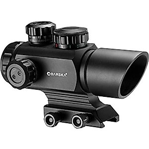 Barska AC12176 1x35 Red Dot Rifle Scope Illuminated Red/Green Multi Reticle with Mount, Matte Black