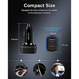 78W USB C Car Charger, Super Fast Charging Cigarette Lighter Adapter, 3 Port Power Delivery Auto Cargador for Samsung Galaxy S22 Ultra, Apple iPhone 14 Pro Max 13, iPad, Google Pixel, Kindle Fire, PS5