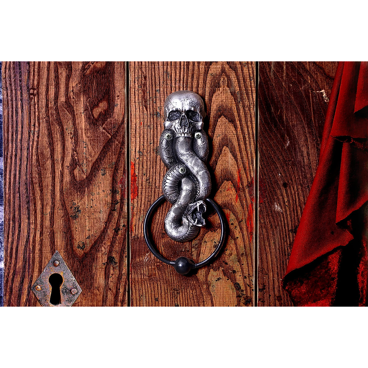 Nemesis Now Officially Licensed Harry Potter The Dark Mark Door Knocker 23cm, Resin, Silver