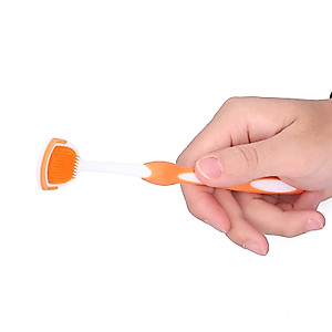 Tongue Cleaner for Adults Kids 4pcs Plastic Tongue Scraper Travel Portable Tongue Brush for Oral Care, Freshen Breath, Fight Bad Breath