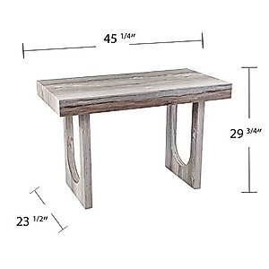 SEI Furniture Chadkirk Writing Desk, Brown Faux Marble