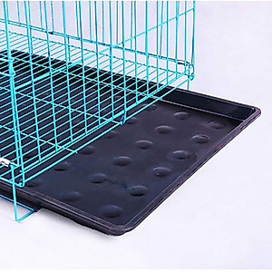 Large Dog Crate Pet Folding Cage Collapsible Dog Cage Indoor Outdoor Dog Crate Small Metal Wire Dog Crate with Leak- Pan Portable Pet Cage for Puppy Cat Rabbit Dog Kennel