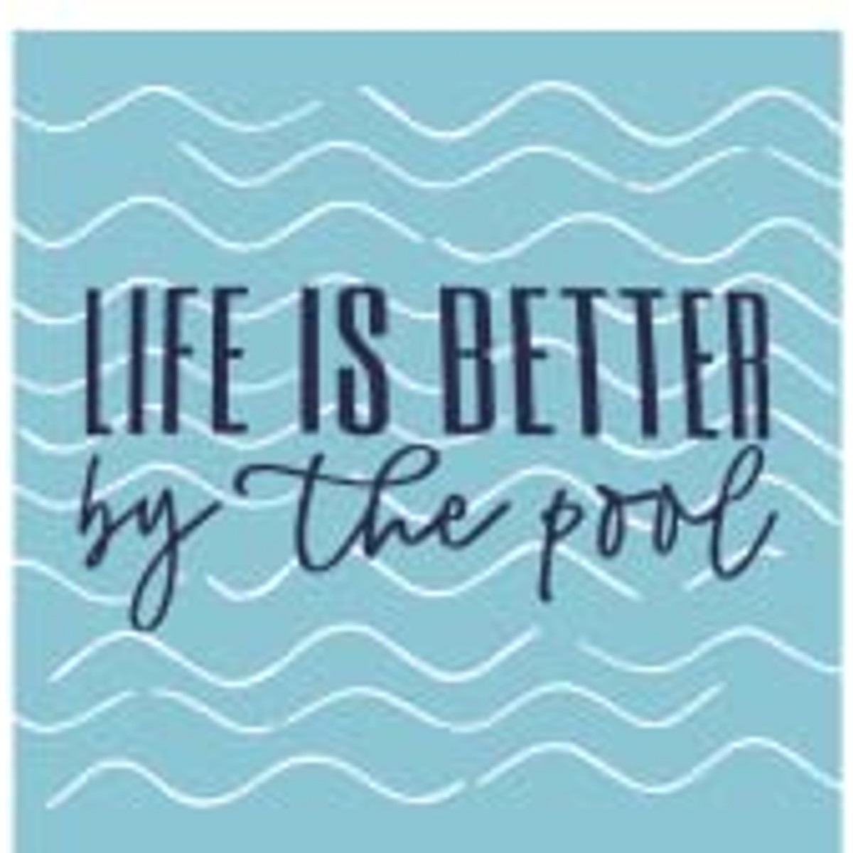 Adabana Blue Outdoor Waterproof Throw Pillow Covers 16x16 Inch Set of 2 Decorative Porch Pillows Cover for Patio Furniture Garden, Life is Better by The Pool