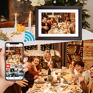 WiFi Digital Picture Frame 10.1 Inch Smart Digital Photo Frame with IPS Touch Screen HD Display, 16GB Storage Easy Setup to Share Photos or Videos Anywhere via Free Frameo APP (10.1 Inch Frame 3#)