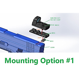 ADE Optic Red Dot Sight Mount Picatinny Plate for Taurus GX4,G3C,Canik TP9SA for Install Pistol Red Dot Sight fits Trijicon RMR,Doctor,Vortex,Burris +Built in Screw Hole for Shield RMSc Footprint