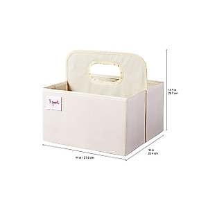 3 Sprouts Baby Diaper Caddy - Organizer Tote Bag for Baby Essentials Boy or Girl - Baby Shower Basket - Nursery Must Haves - Registry Favorites - Newborn Caddie Car Travel, Elephant