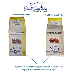 SmellGood Purest Ivory Unrefined African RAW Real Shea Butter 5lbs