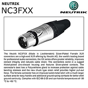 WORLDS BEST CABLES 4 Units - 100 Foot – Quad Balanced Microphone Cable Custom Made Using Canare L-4E6S Wire and Neutrik Silver NC3MXX Male & NC3FXX Female XLR Plugs