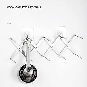 Hniuyun 2pcs Pot Lid Holder, Extendable Pot Lid Organizer, Multipurpose Steamer Rack Pans Holder for Glasses Flexible Plate Holder