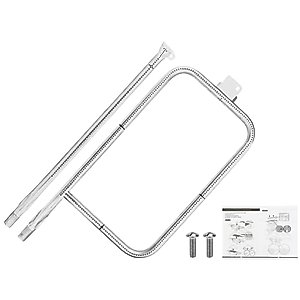 Hisencn 65032 Burner Tube Set for Weber Q300, Q320, Q3000, Q3200 Gas Grills, 304 Stainless Steel Grill Burner kit Replacement for Weber Q Series 60036, 80385, 13122, 404341, 57060001, 586002
