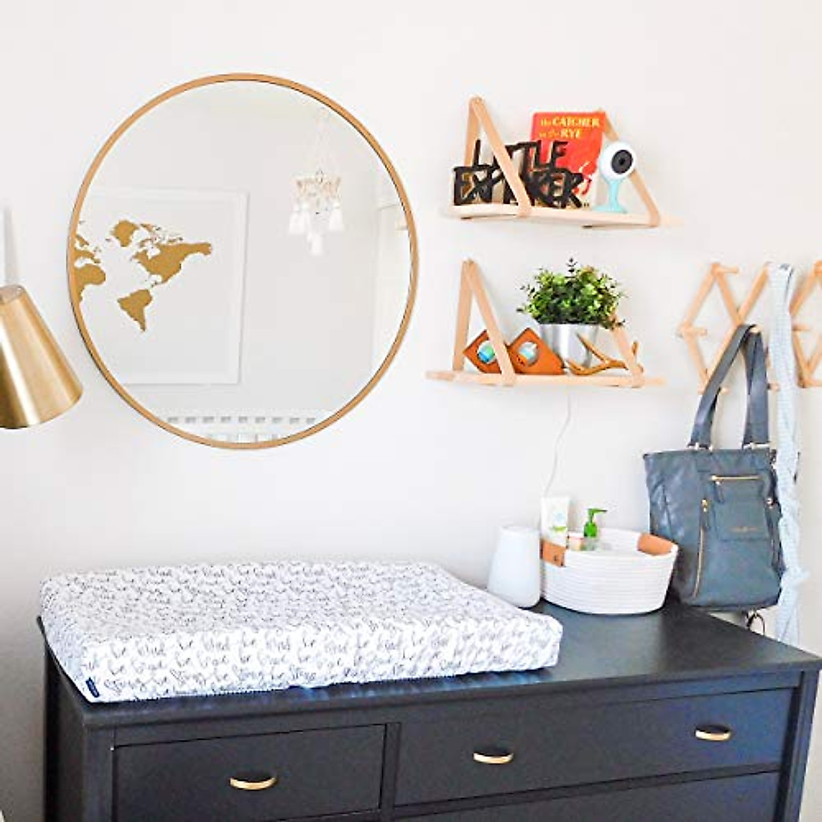 Bebe au Lait Classic Muslin Changing Pad Cover, 100% Cotton Muslin, One Size Fits Most - Just Be