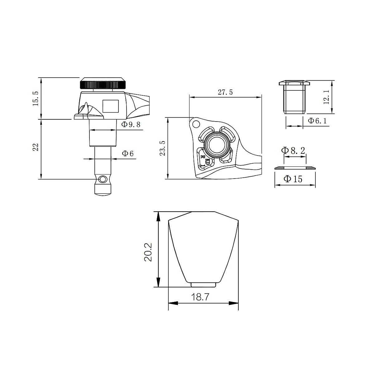 Guyker 6Pcs Guitar Locking Tuners (3L + 3R Handed) – 1:21 Lock String Sealed Tuning Key Pegs Machine Heads with Keystone Knob Replacement for LP, SG, TL Style Electric or Acoustic Guitars – Chrome