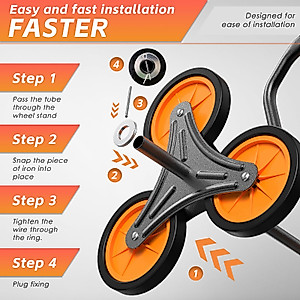 Stair Climbing Hand Truck 440lb，Heavy Duty Dolly Cart for Stairs，Thickened Upgraded Steel Tube Folding Stair Climbing Trolley with Six Wheels and Telescoping Handle