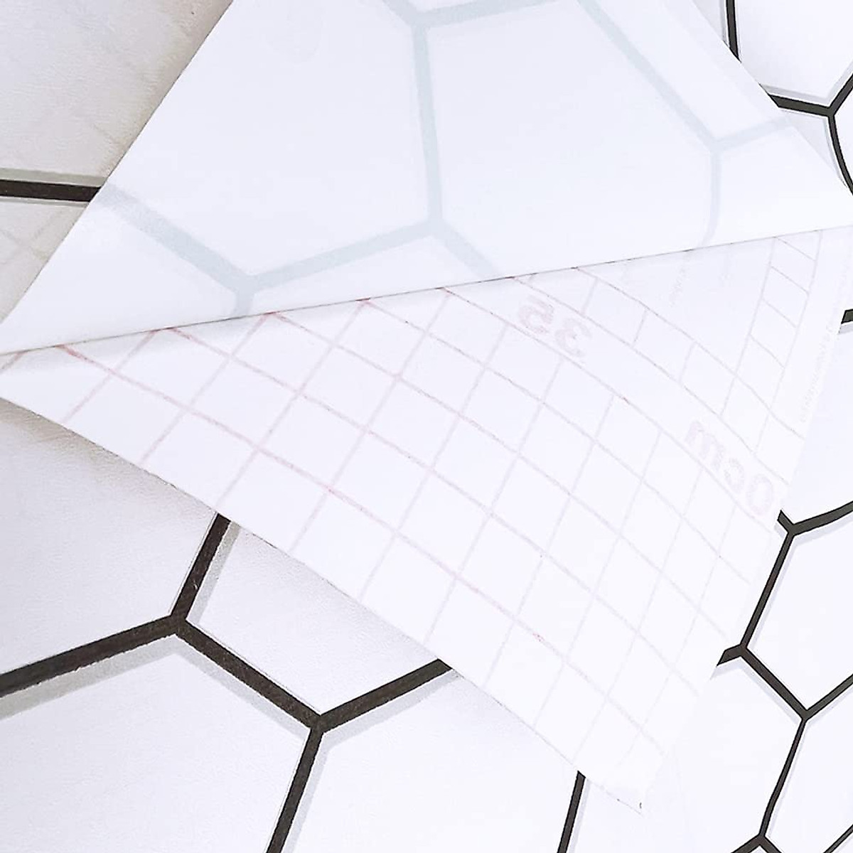 Yifasy Drawer Shelf Liner Honeycomb Self-Adhesive Furniture Lining Paper Sheet Removable Ins Style Wallpaper 118x18 Inch