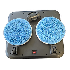 Cloned Kitty CK-ROBOMOP1 - Basic Floor Dusting Robot w/Dual Rotating Mop Heads, Wet/Dry Robotic Mop for Floors, Works on Tile/Laminate/Vinyl/Hardwood Surfaces