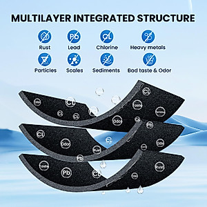 GOLDEN ICEPURE 5231JA2005A Replacement for LG LT600P, 3PACK, 469990, RFC1000A, WF300, FML-2 Refrigerator Water Filter 5231JA2006B, LFX25961SB, LSC27931ST, LFX25971ST, LRSC26925TT, LSC27990TT