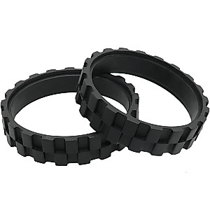 Ruiwaer 1 Pair 0.59Inch 1.5cm Roomba Tires for Wheels Series 500, 600, 700, 800 and 900 Antislip, Replacement for All roomba Models, Black