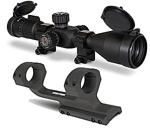 Monstrum G3 3-18x50 FFP Rifle Scope | Monstrum Extended Length Offset Scope Mount | 30 MOA | Bundle