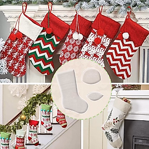 Handmade Christmas Stocking Template, 2023 New Creative DIY Christmas Eve Socks Sewing Quilting Knitting Stencil, Christmas Acrylic Sock Rulers, Home Sewing Set Tools (15 in)