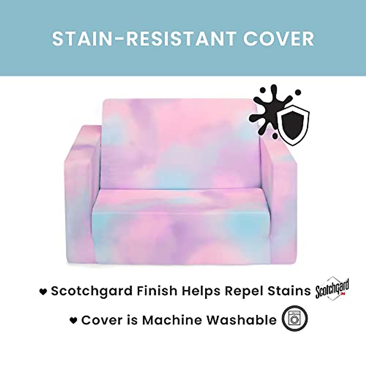 Cozee Flip-Out Chair - 2-in-1 Convertible Chair to Lounger for Kids