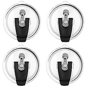 16oz Tumbler Replacement Lids,4 Pack Spill Proof and Splash Resistant Lids,Leak Proof Tumbler Replacement Covers,No Leak Cups Lids Covers for Rambler, Ozark Trail,Yeti