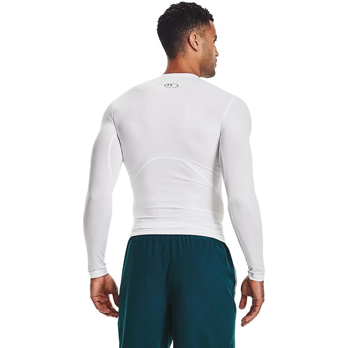 Under Armour Men's Armour HeatGear Compression Long-Sleeve T-Shirt , White (100)/Black, XX-Large