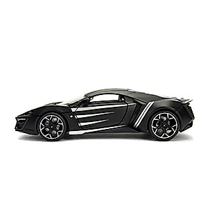 Jada Toys Marvel Black Panther & Lykan Hypersport Die-cast Car, 1:24 ScaleVehicle & 2.75 Collectible Figurine