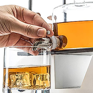 Golf Decanter Whiskey Decanter and 2 Whiskey Glasses - The Wine Savant, Golf Gifts for Both Men & Women, Golf Accessories, Golfer Gifts, Based on A Replica Golf Cart (850ml Decanter - 8 Ounce Glasses)