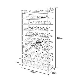 Shoe Bench Shoe Rack 8-Layer Solid Wood Dustproof Wooden Shoe Cabinet for Home Dormitory (Size : 80cm)