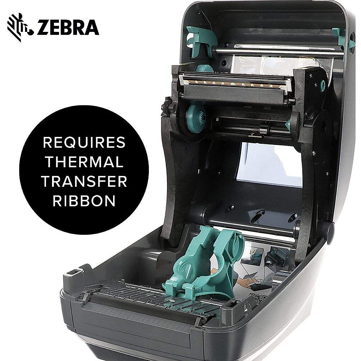 ZEBRA GX420t Thermal Transfer Desktop Printer Print Width of 4 in USB Serial and Parallel Port Connectivity GX42-102510-000